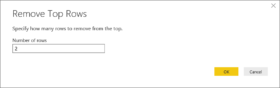 Power BI then creates a step called “Removed Top Rows” and, behind it ...